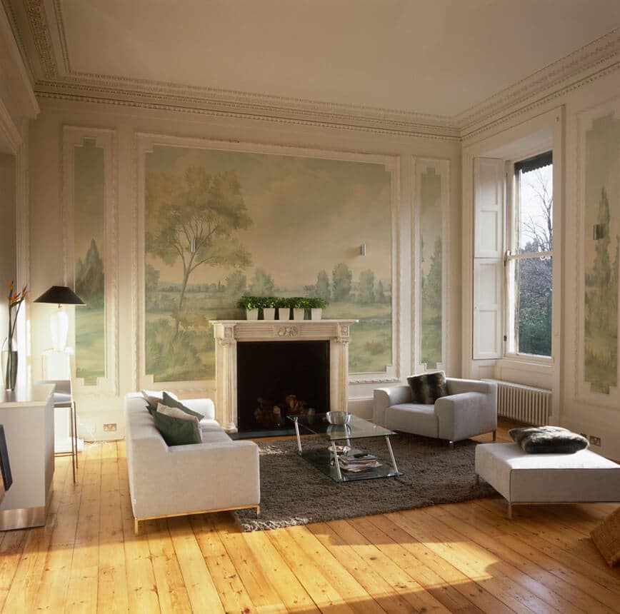 Luxurious Living Room Murals | Susan Harter Muralpapers